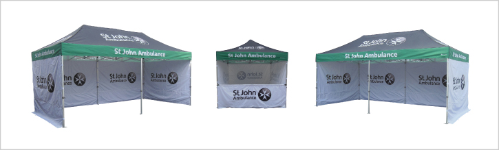 St Johns Ambulance Printed Gazebos - TFH Gazebos